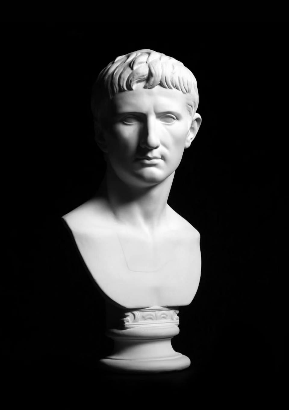 Caesar Augustus Handmade Plaster Sculpture Bust – Nicholas H Wood